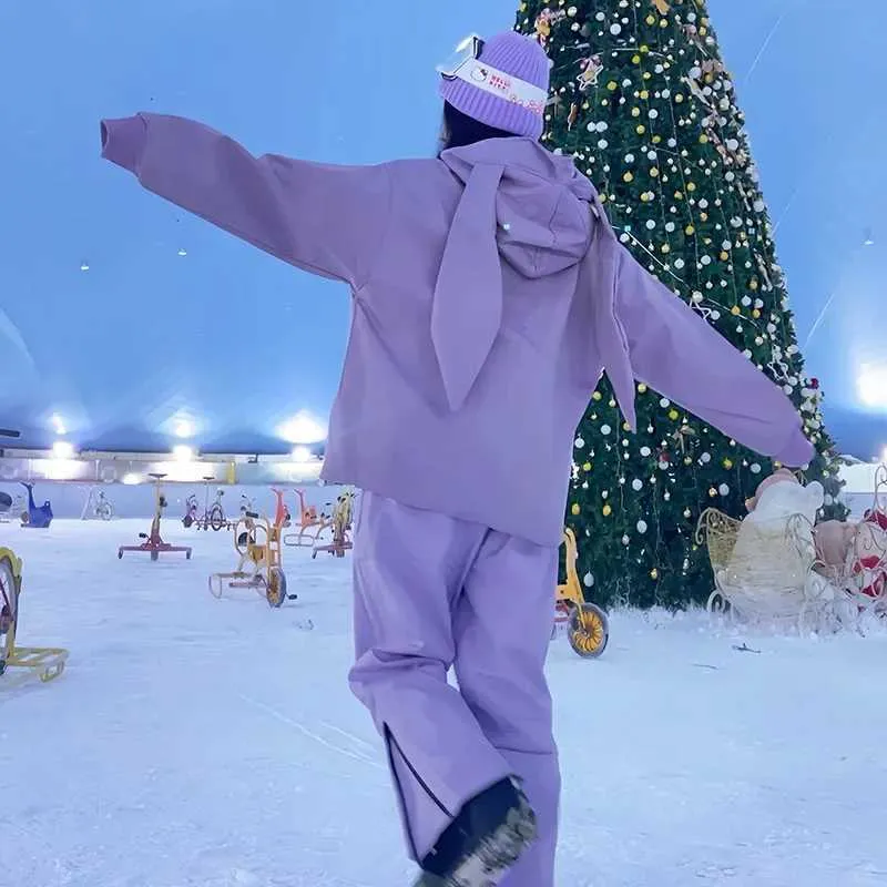 DHgate.com:Waterproof Ski Suit with Faux Fur Hood - One Piece, Plus ...