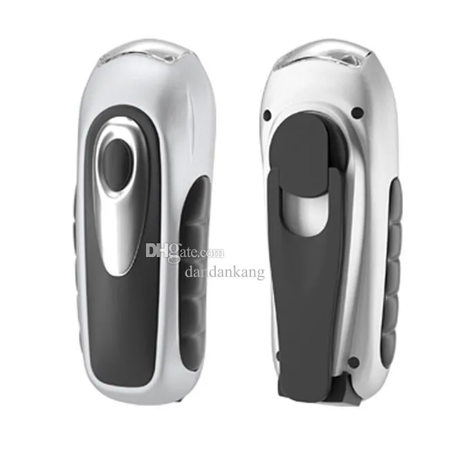 LED Hand Pressing Dynamo Crank Power Wind Up Snap On Flashlight ...
