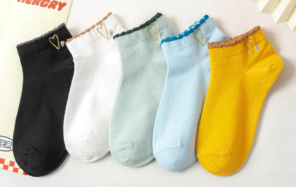 OC SB9447 Spring And Autumn Girls' Socks Shallow Mouth Low Cut Student ...