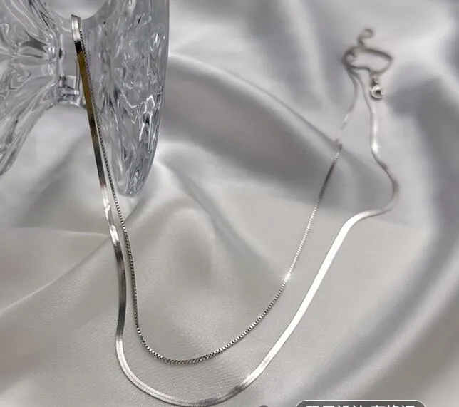 Double Layered Chain Necklace: Premium Snake Clavicle Chain, Fashion ...