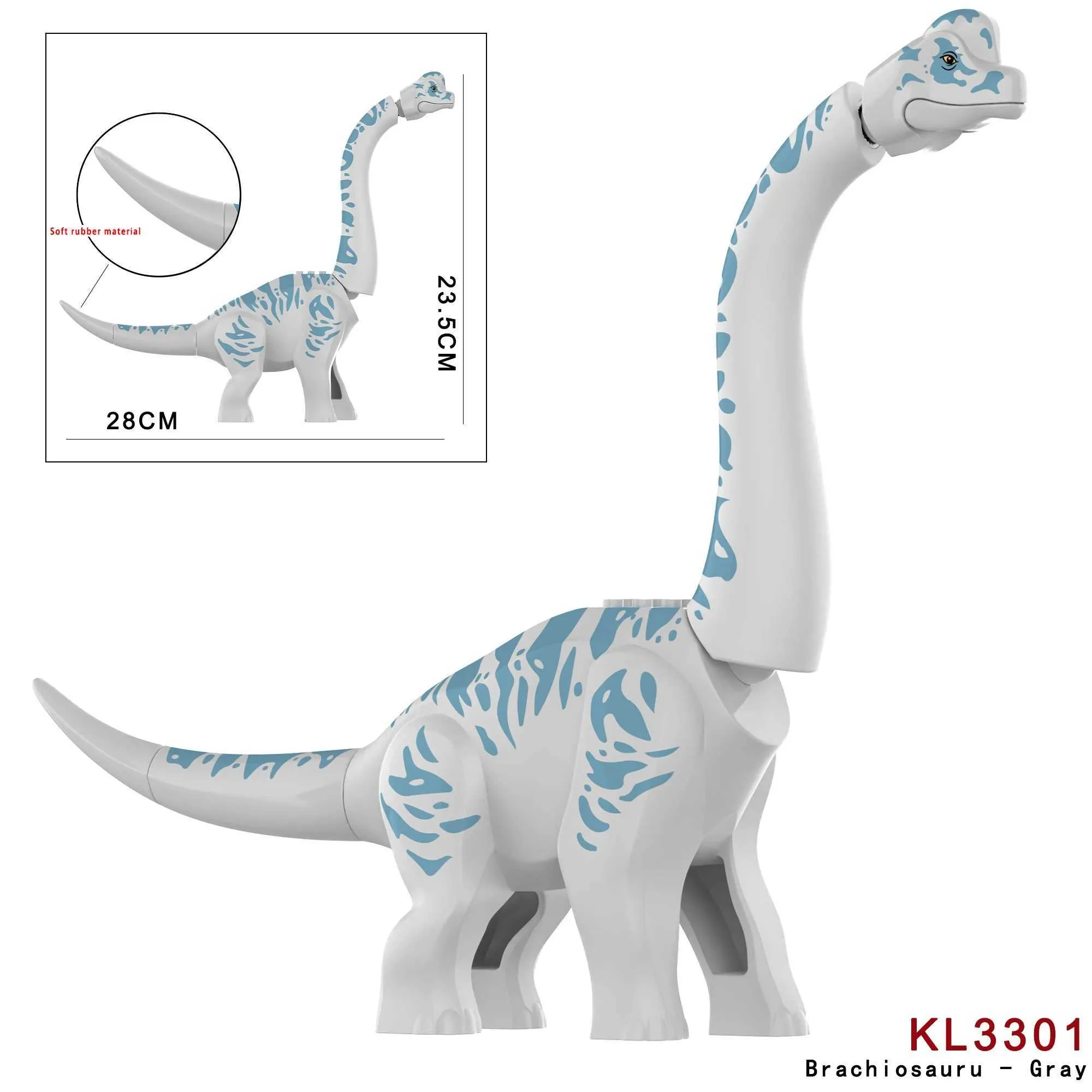 Jurassic Dinosaur World Grey Brachiosaurus architecture kit of parts ...