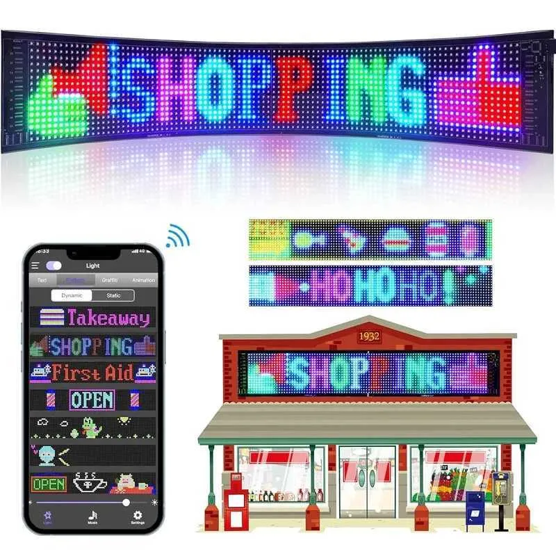 Programmable Led Panel 60x60 Car Logo Board With Flexible RGB Display ...