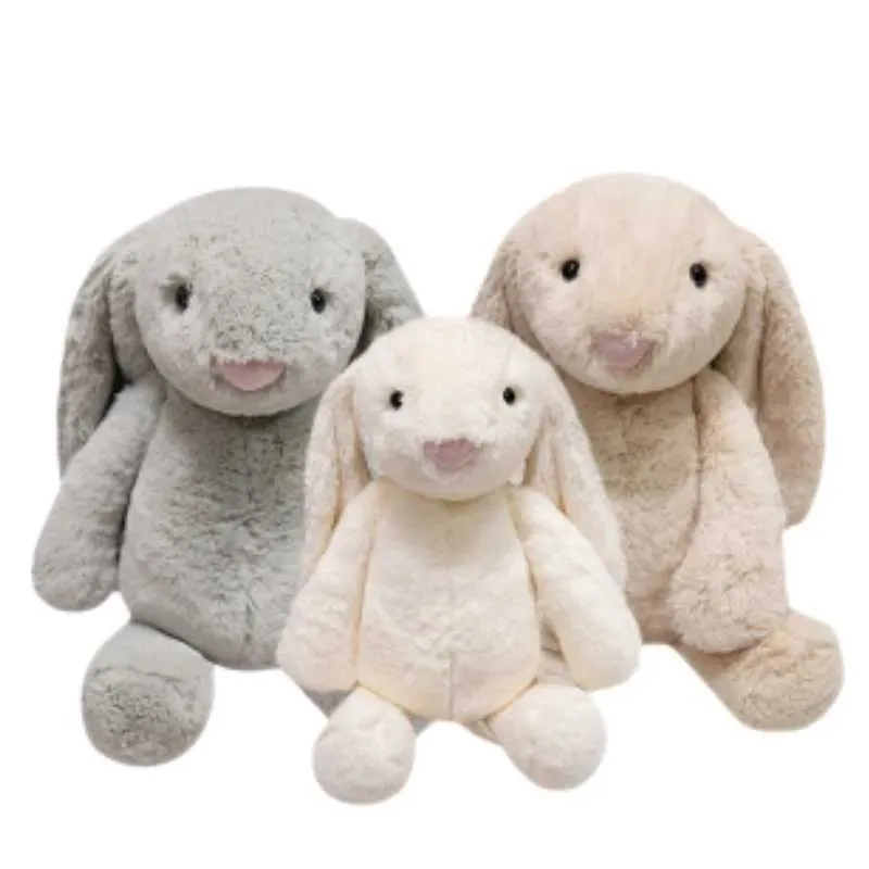 20/30/45cm Kavay Long Ear Loop Rabbit Plush Doll Pillow Grey White ...