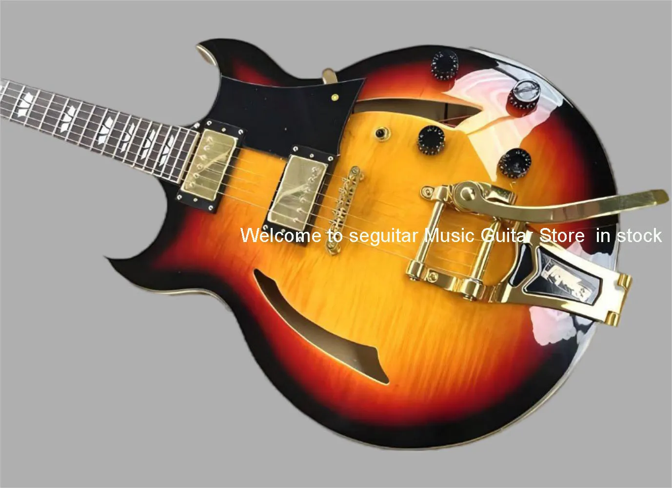 Classic Sun Color Tambor Grueso Guitarra Guitar Guitar Gold Accessory ...