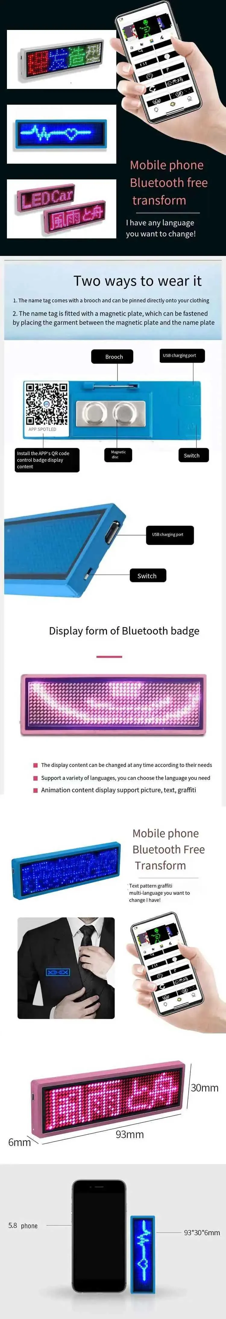 LED Blip Digital Billboards With Bluetooth Charging And Mini Display ...