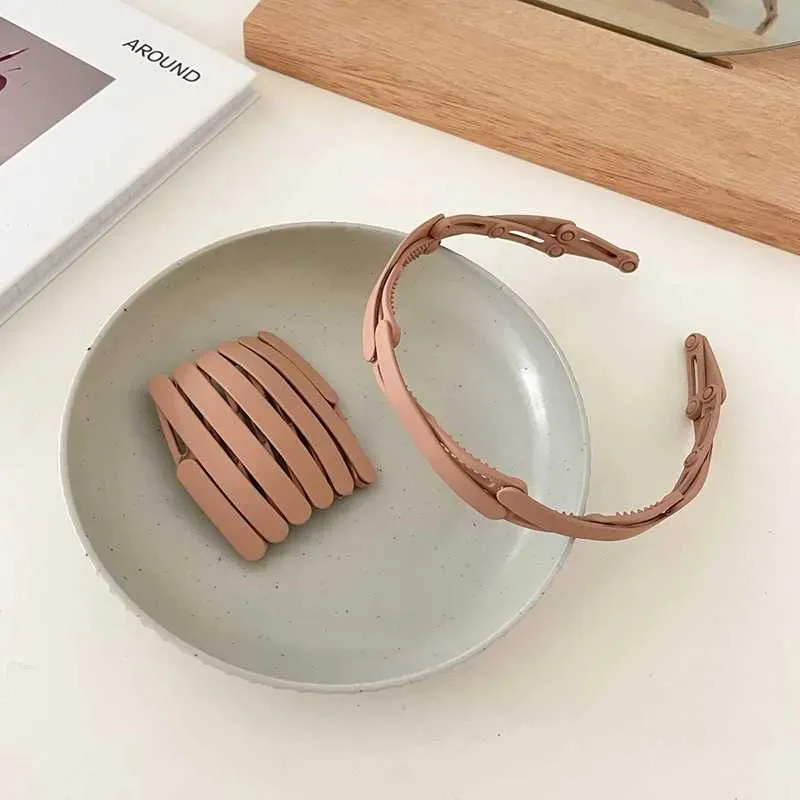 Morandi Color Folding Headband: Korean Style, Anti-Slip, Portable Hair ...