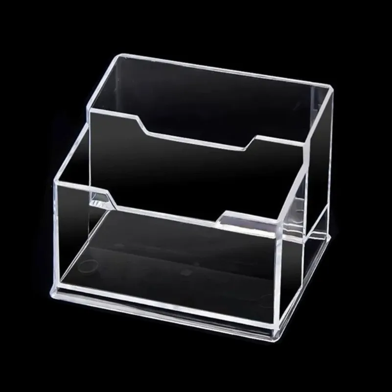 Premium Clear Business Card Holder: 210-Card Capacity Filing Box with ...