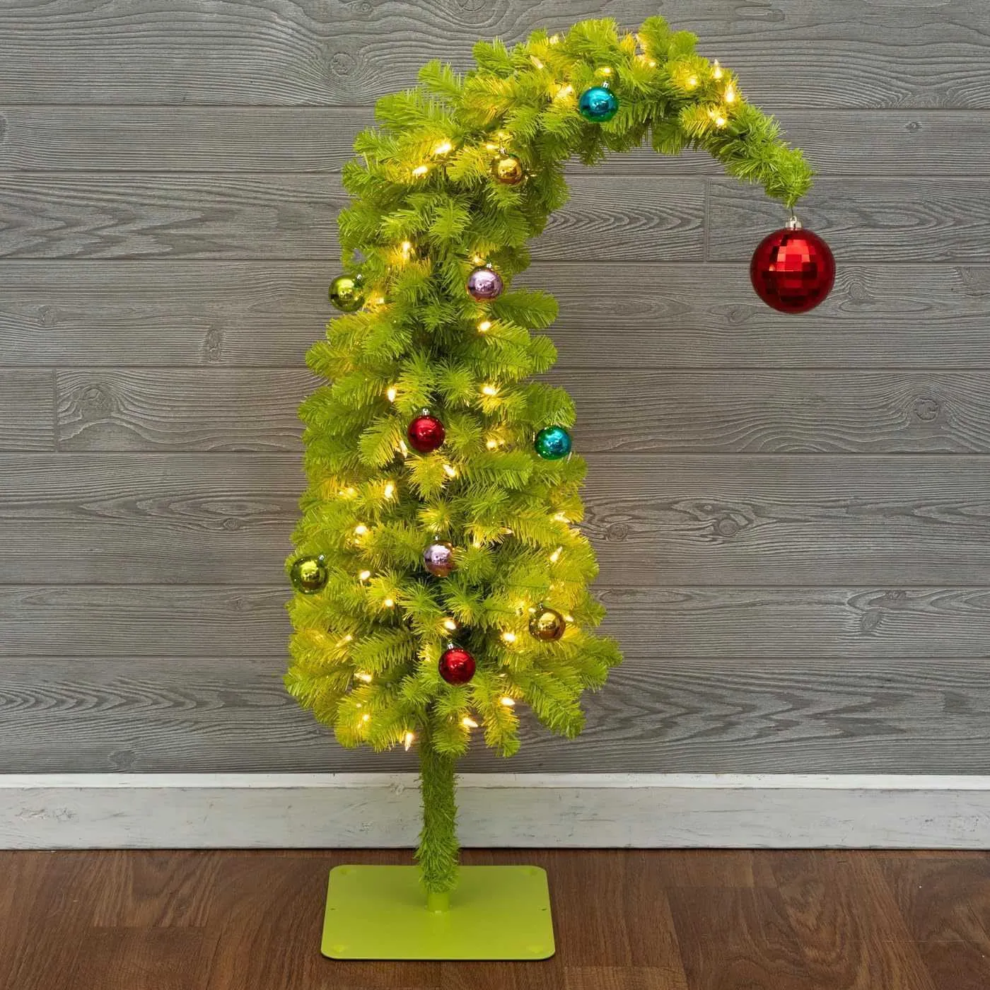 DHgate.com:PVC Crooked Neck Christmas Tree Tie Light with Decorations ...