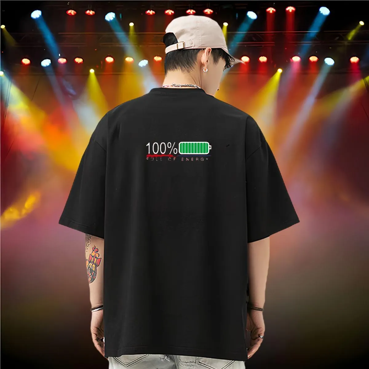 High Street Hip Hop Diy Concert T Shirt Loose Pure Cotton Tees With ...