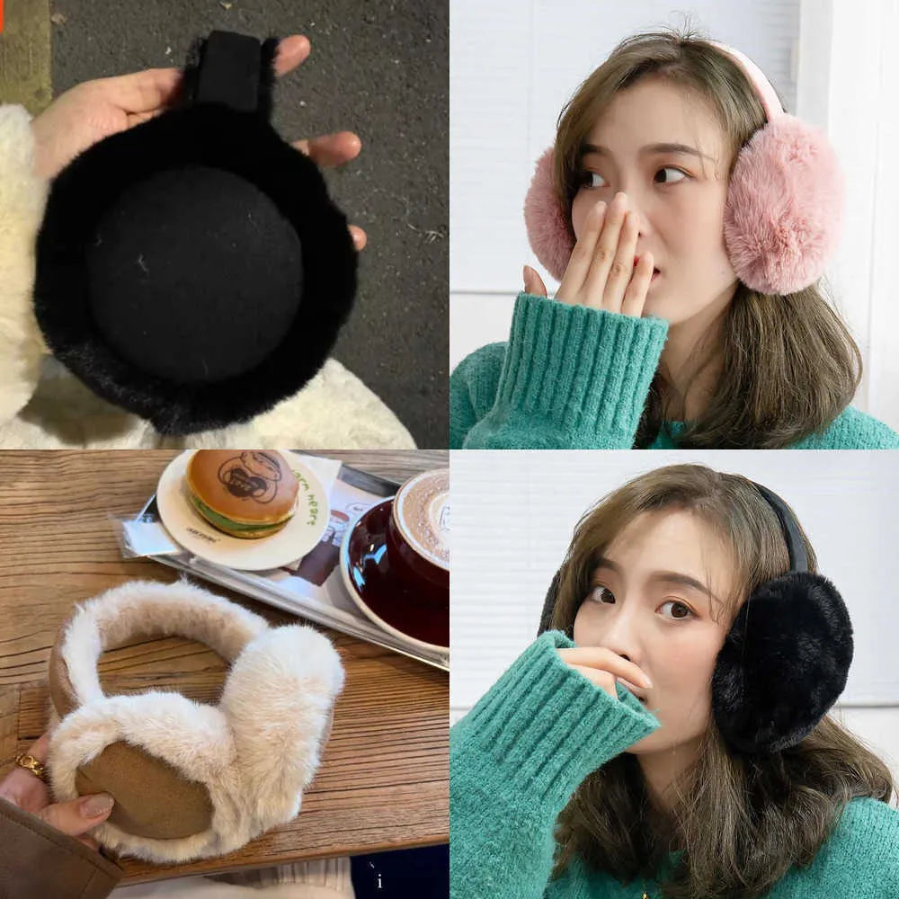 Foldable Plush Wool Ear Muffs For Women And Men Winter Warm Suede ...