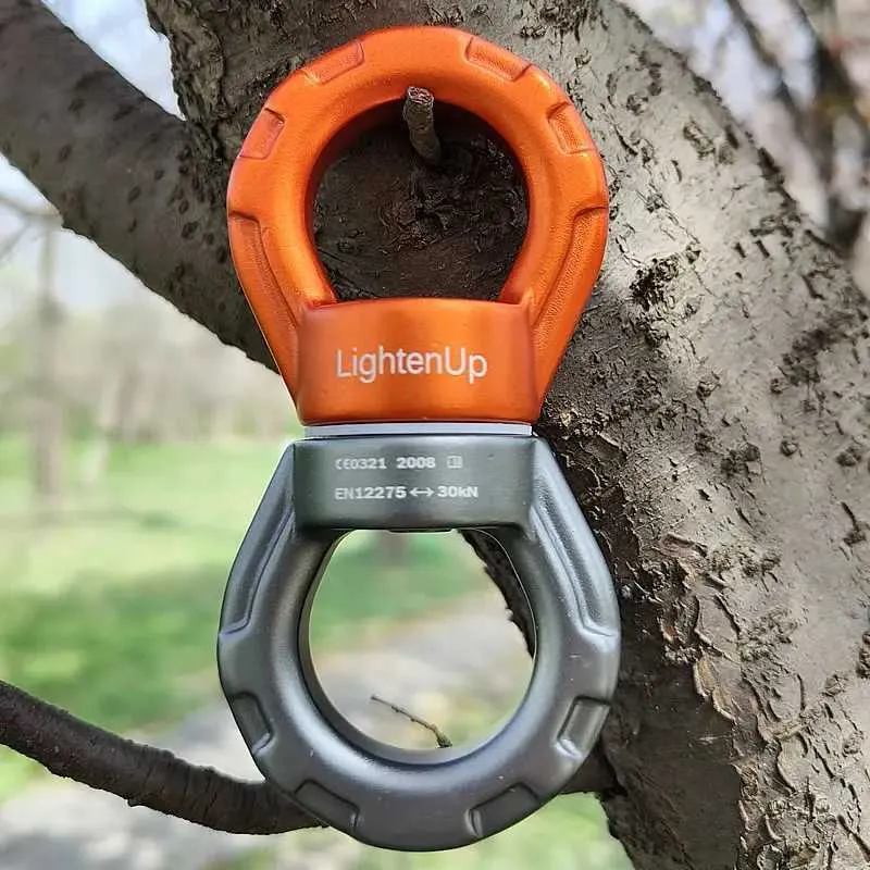 35KN Climbing Swivel Rotator - 360° Rotation Safety Device for Rock ...
