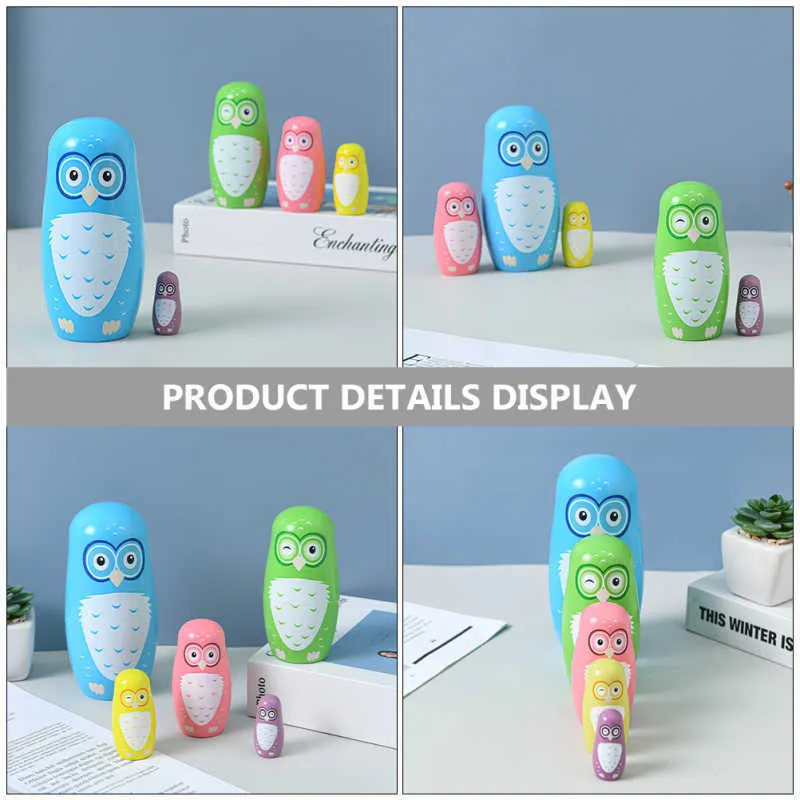 Owl Nesting Dolls: Multi-Layer Stackable Wood Toys for Kids & Home ...