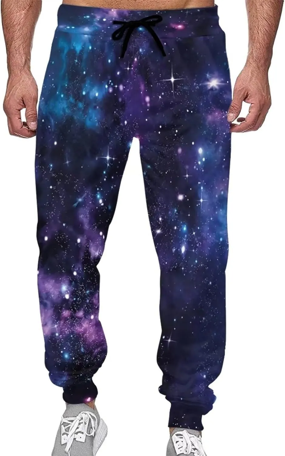 Printed Sweatpants for Men with Elastic Waist and Adjustable Drawstring ...