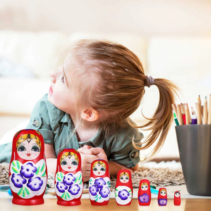 7-Piece Nesting Dolls: Lotus Tree Design, Children's Drawing Games ...