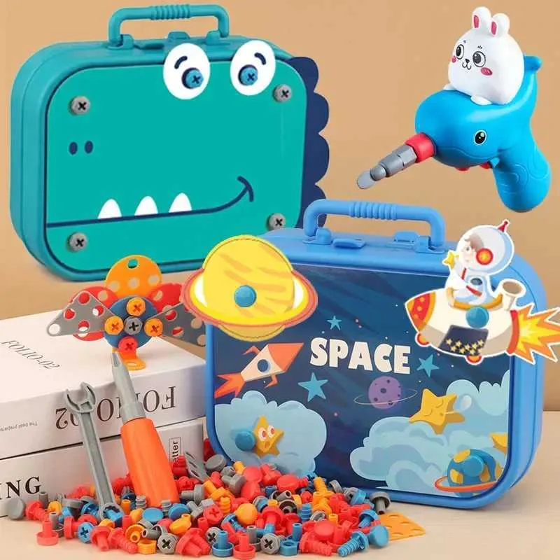 3D Dinosaur Toy Assembly Kit: Electric Drill & Screwdriver Set - STEM ...