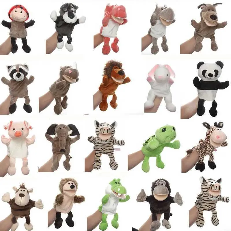 Childrens Hand Puppets Soft Plush Animal Puppets Featuring Elephant ...