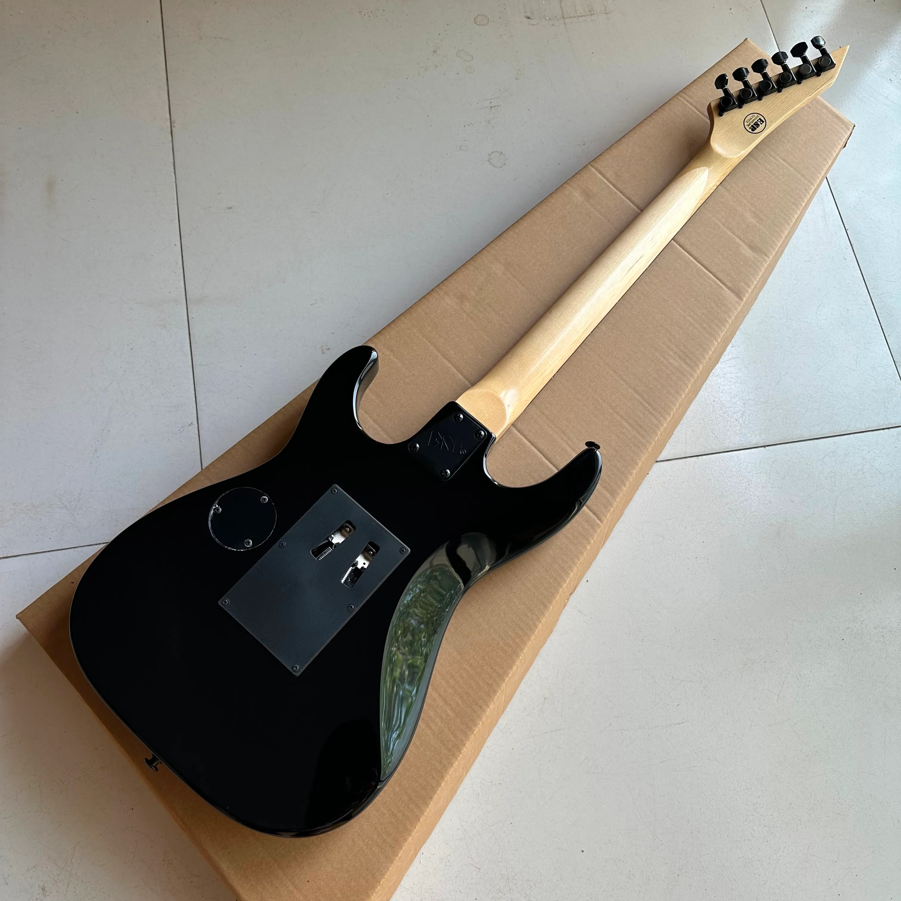 Electric Guitar Neck Plate With Skull & Snake Design, Maple Neck, And ...