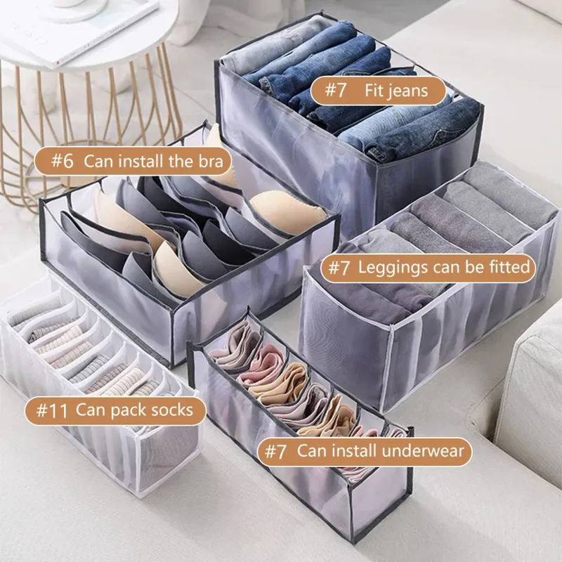 Space-Saving Closet Organizers - Jeans, Pants & Clothes Storage Box ...