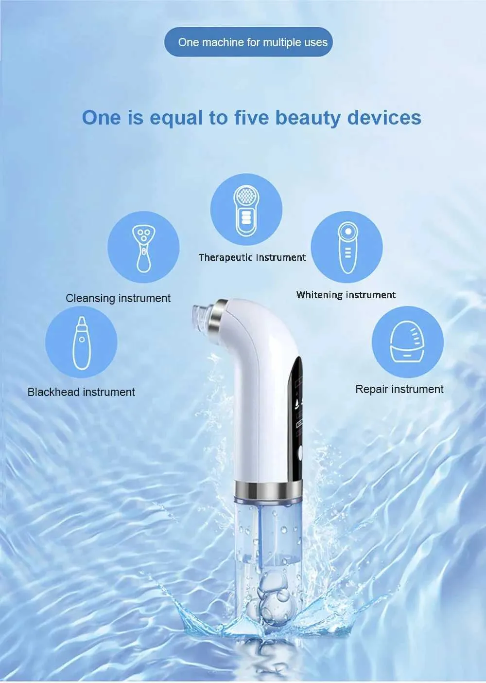Electric Pore Cleaner: Blackhead Extractor Vacuum for Flawless Skin ...