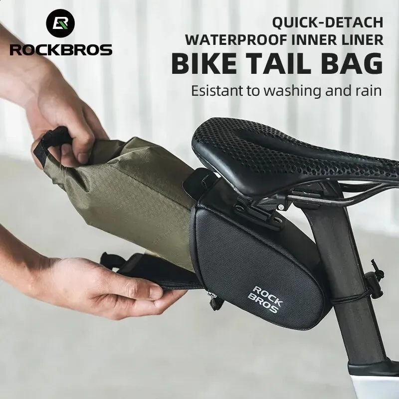 ROCKBROS Bike Tail Bag Waterproof Bike Saddle Bag MTB Road Foldable ...