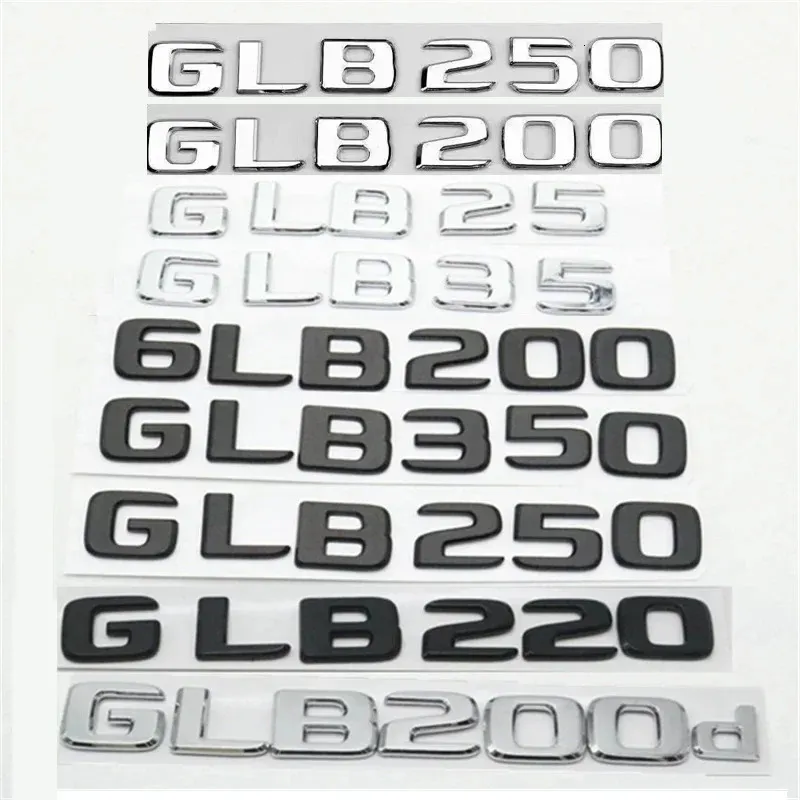 Mercedes Benz GLB Class Trunk Emblem Badge Racing Number Decals Sticker ...