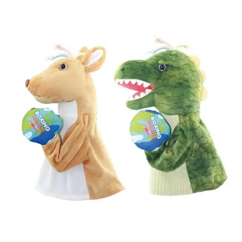 Electric Boxing Animal Hand Puppets - Kangaroo, Dinosaur Plush Toys for ...