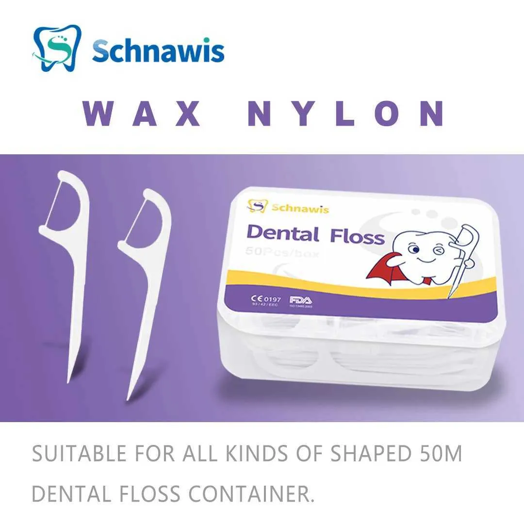 Premium 50M Roll Best Unwaxed Dental Floss With Built In Wire Spool ...