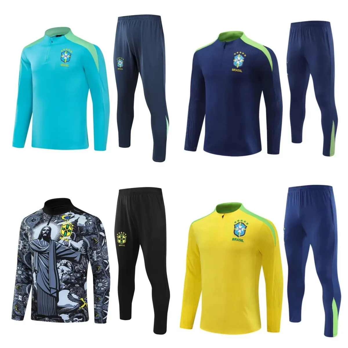 2024 2025 Brazil Tracksuit Sportswear Jesus Goddess Christ The Redeemer ...