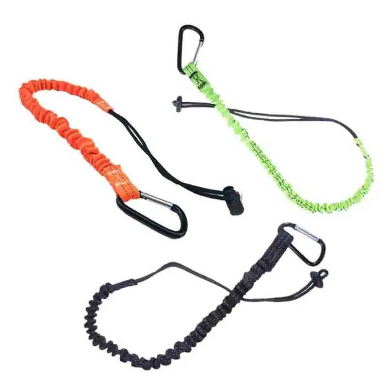 Safety Bungee Tether Tool Lanyard with Carabiner Hook - Anti-Fall ...