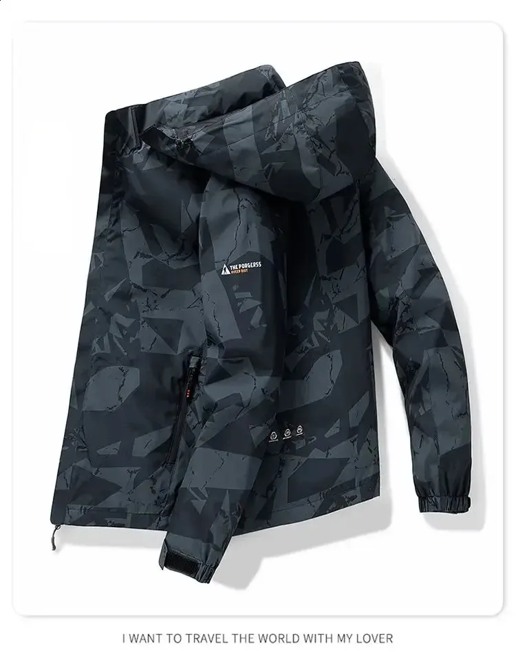 Waterproof Hiking & Cycling Bomber Jacket - Men's Autumn Outdoor ...