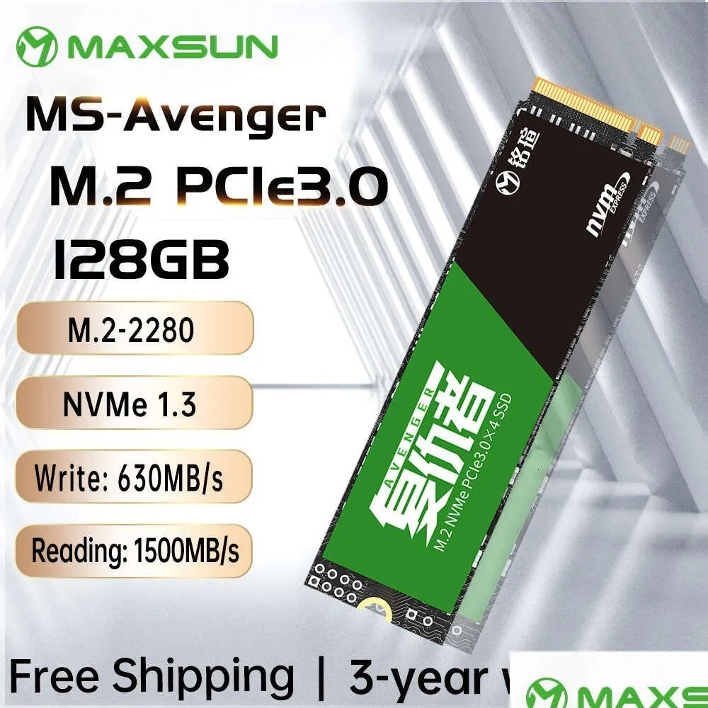 Maxsun M2 2280 128GB 3D SSD Nand Flash Internal Solid State PCIE30 X4 ...