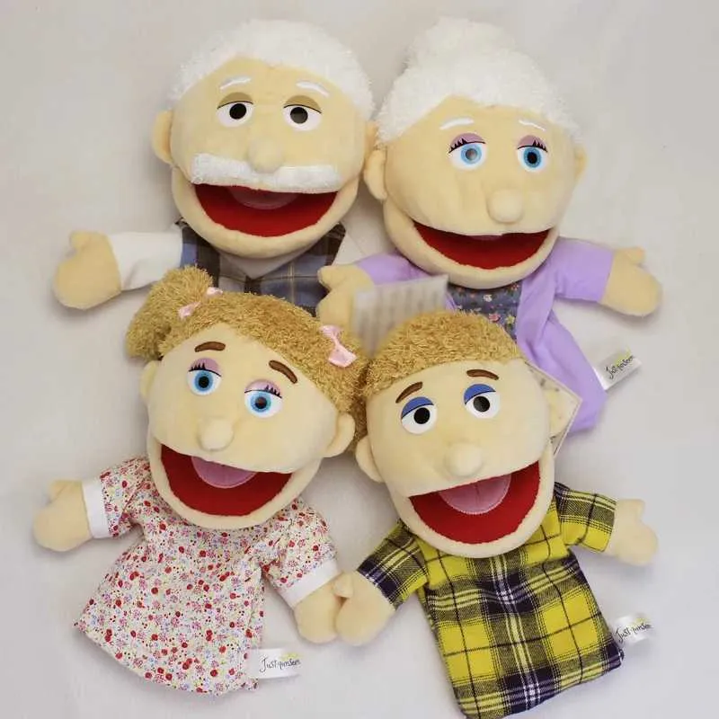 Interactive Plush Hand Puppets for Family Fun: Grandma, Grandpa, Dad ...