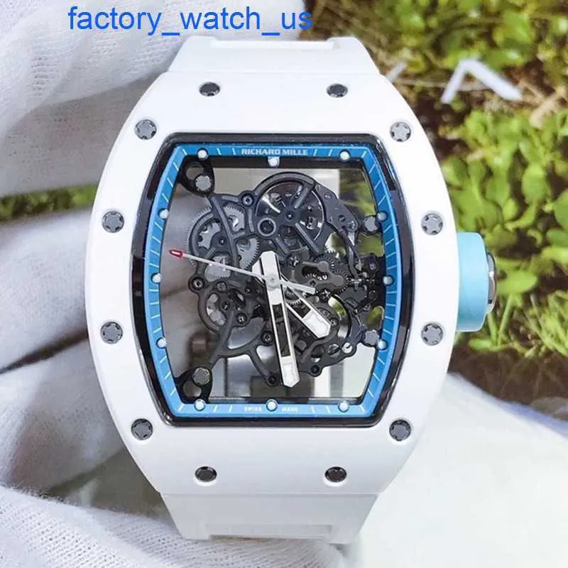 RM Top Superclones RM55 White Ceramic Blue Chronograph Ladies ...