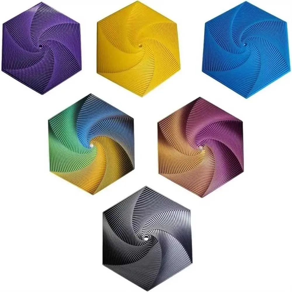 Anti-stress Fractal Fidget Hexagon Playing Sensory Toy Portable Cube ...