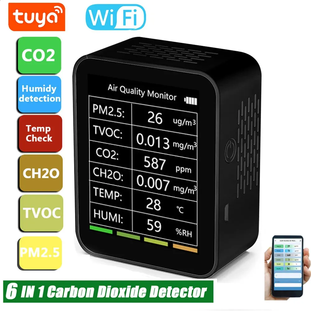DHgate.com:Smart Sensor 5-in-1/6-in-1 CO2 Meter: Air Quality Monitor ...