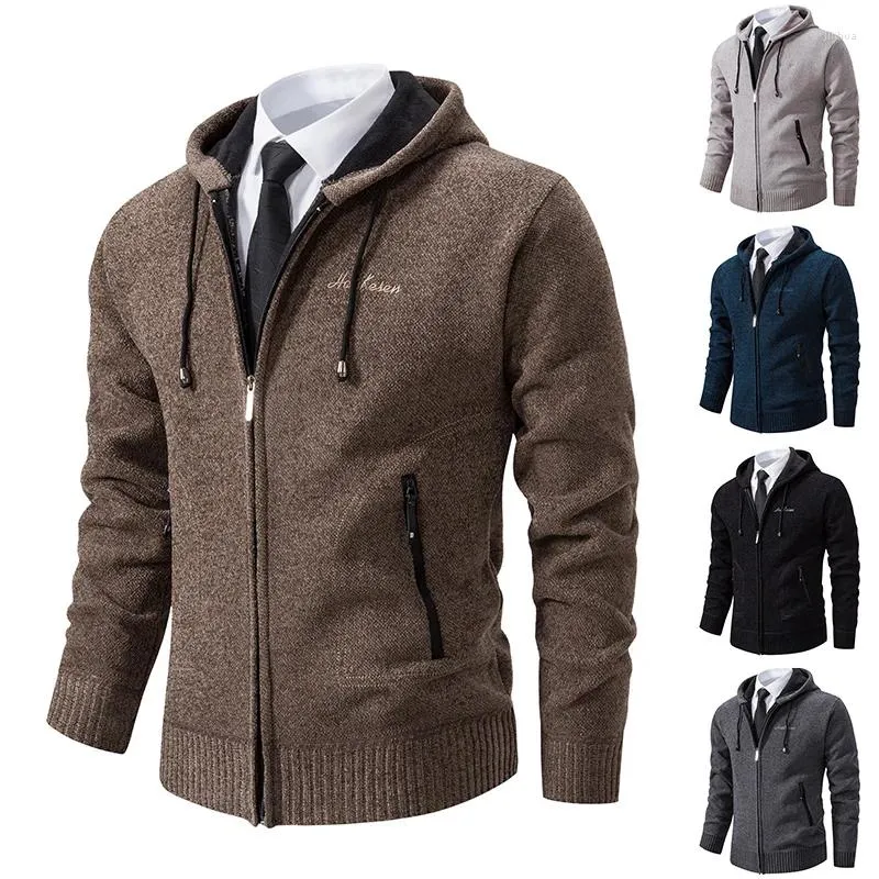 2024 Mens Simple And Versatile Plush Sweater Jacket Men Jacket Trendy ...