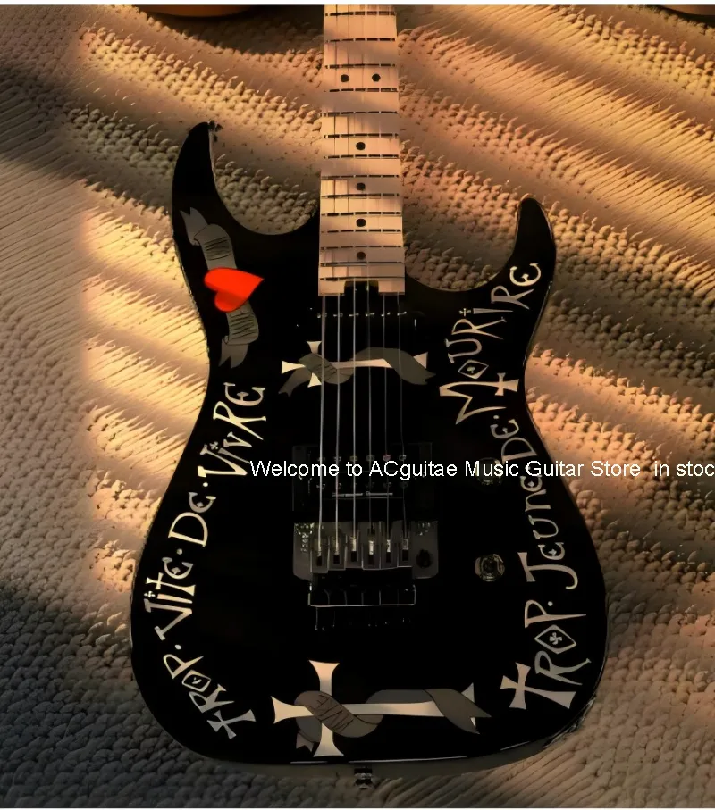 Floyd Rose Electric Black Electric Guitar With Rattle Bridge, Hammer ...