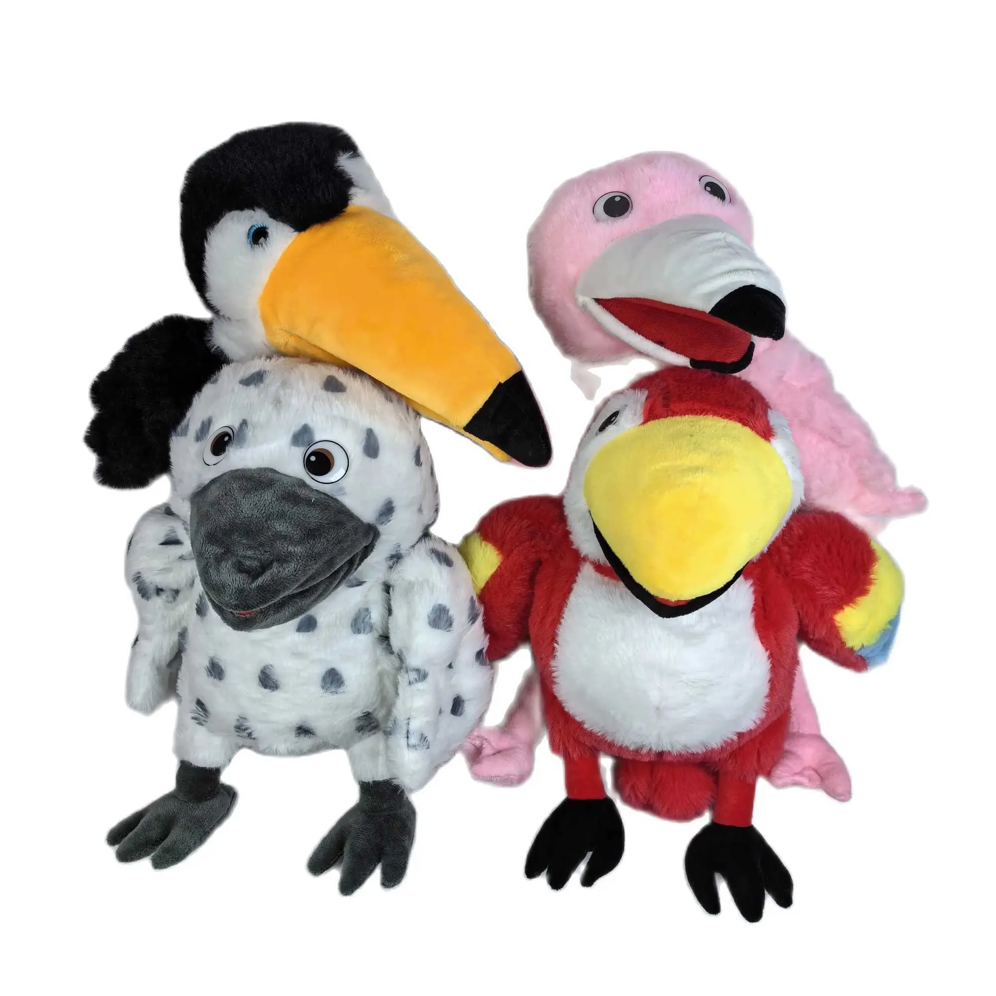 Cute Plush Parrot Hand Puppets 35-40cm - Fun Finger Family Puppets for ...