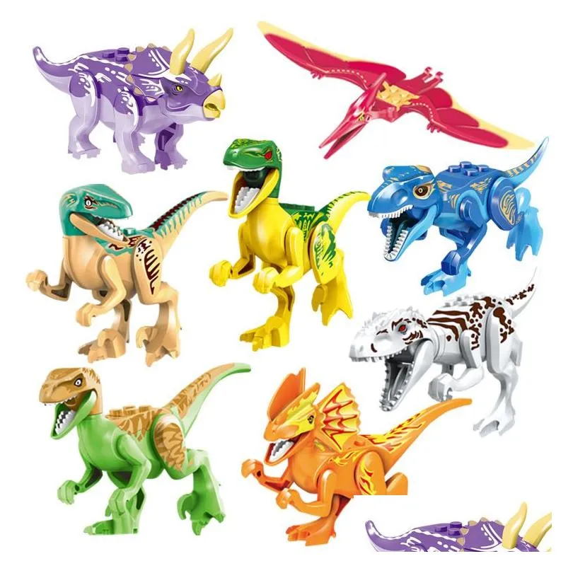 Jurassic Dinosaur World Dinosaur Building Blocks Set Includes T Rex ...