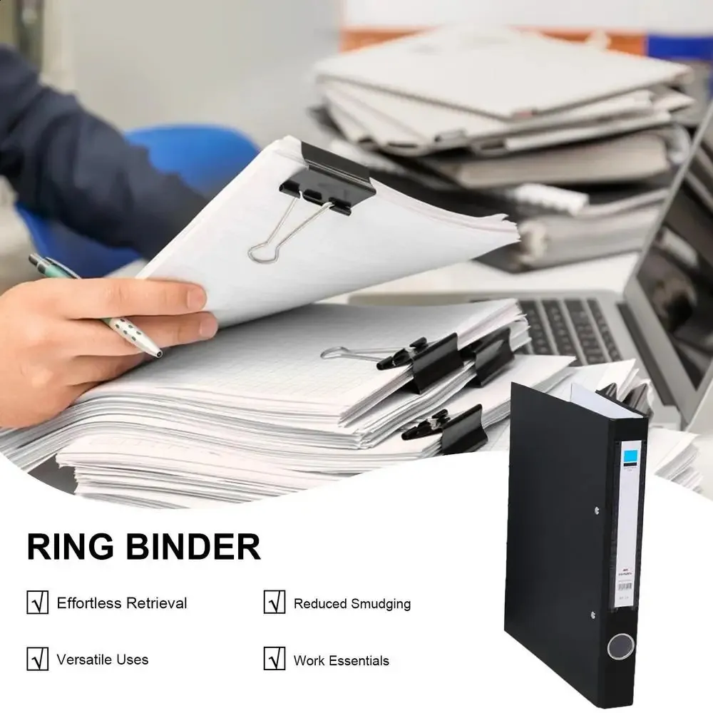 A4 Ring Binder File: Two Hole Document Storage, Thickened Large ...
