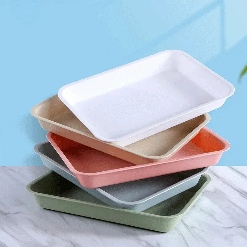 2-Pack XL Plastic Rectangular Serving Trays - Deepening Dishes for ...