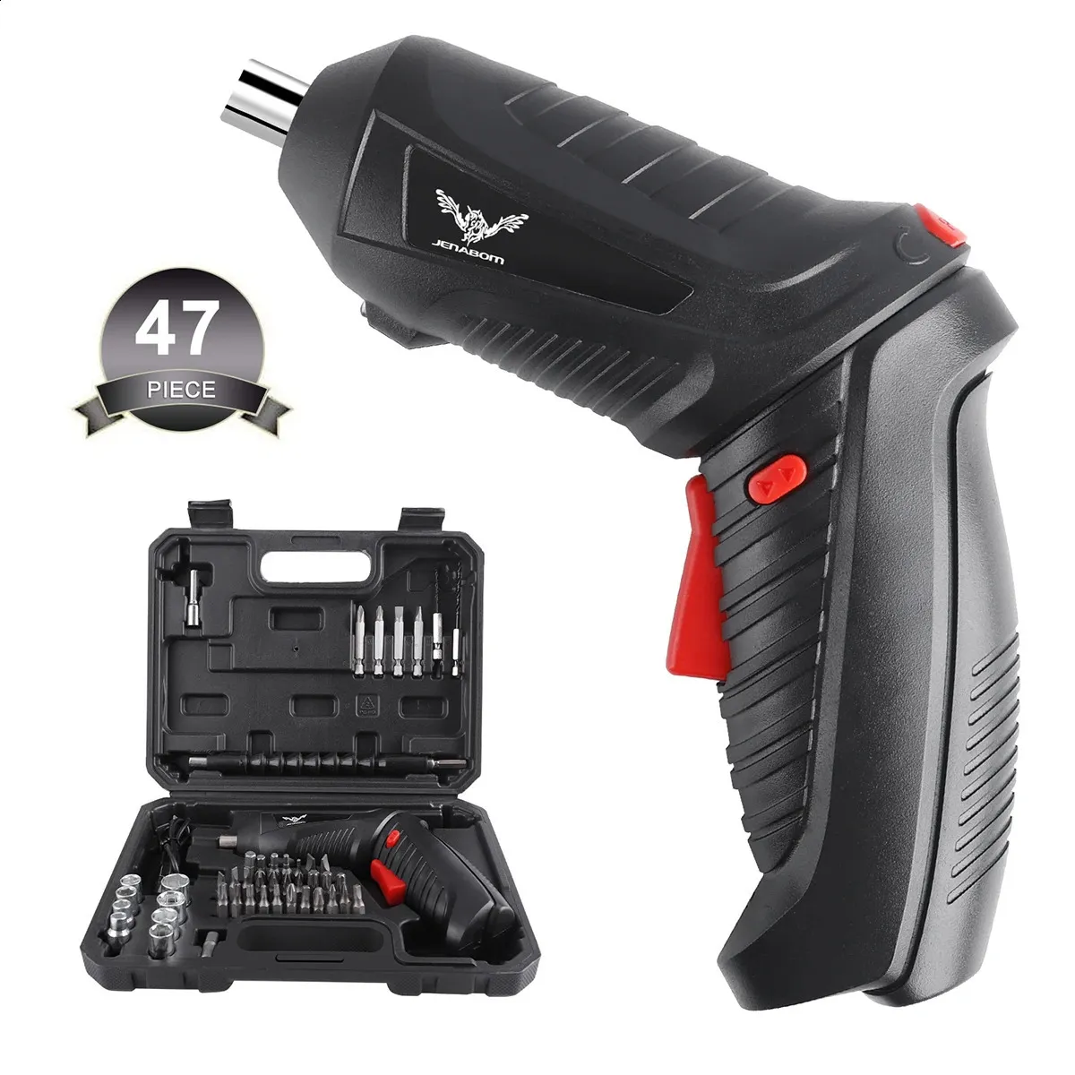 47-in-1 Cordless Electric Screwdriver with Rechargeable Battery, Torque ...