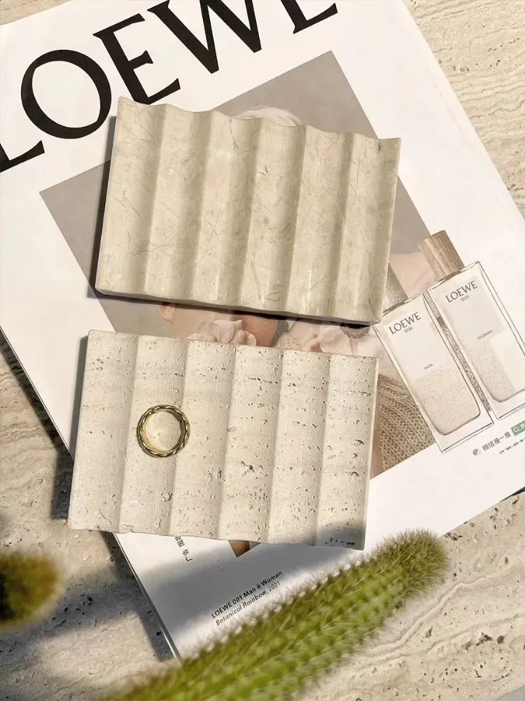 Bathroom Tray Organizer Decorative Resin Tray, Irregular Wave Design ...