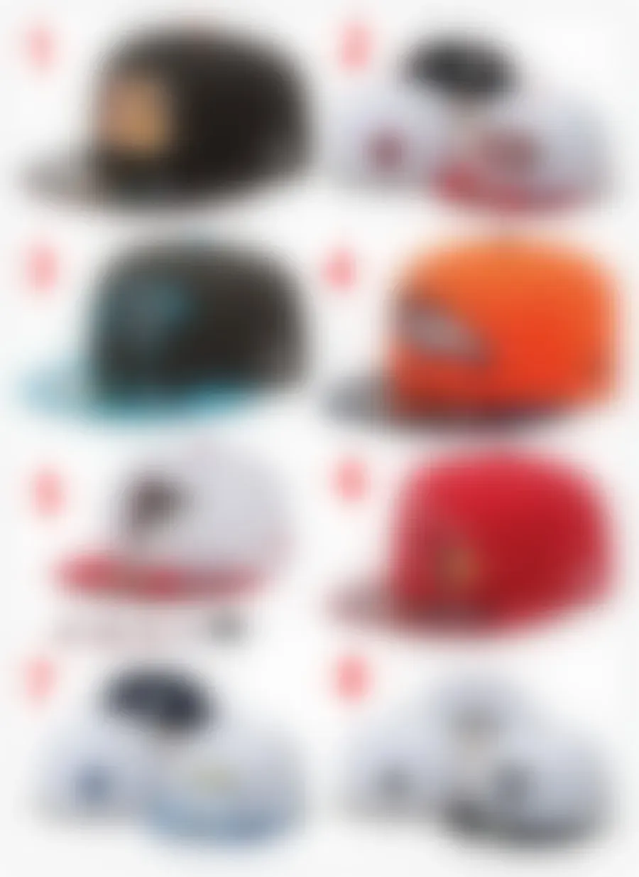 Football Fitted Hat Fashion Hip Hop Sport On Field Full Closed Design ...