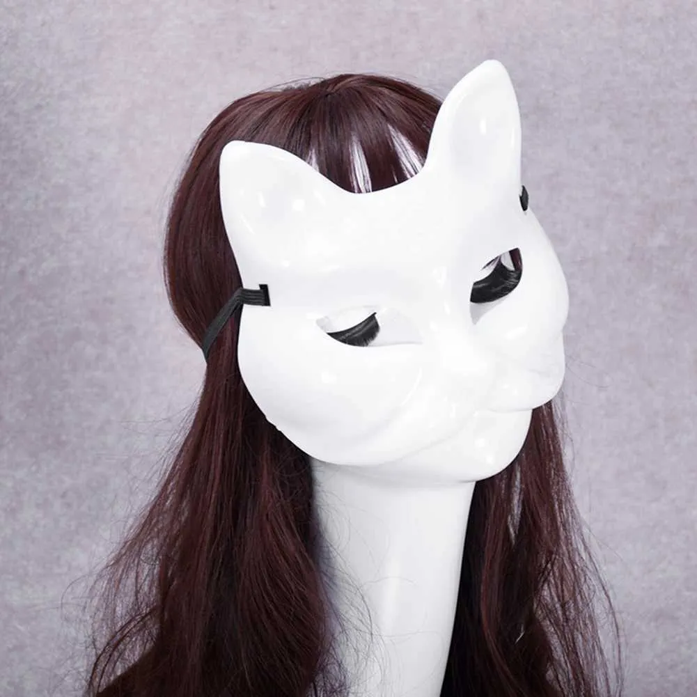 DIY Japanese Kabuki Kitsune Mask: Hand Painted Plastic Mask Kit For ...