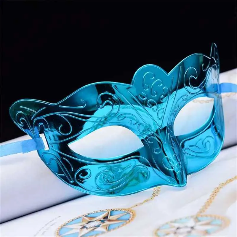 Black Gold Skull Metal Mask Halloween Rhinestone Half Face Venetian ...