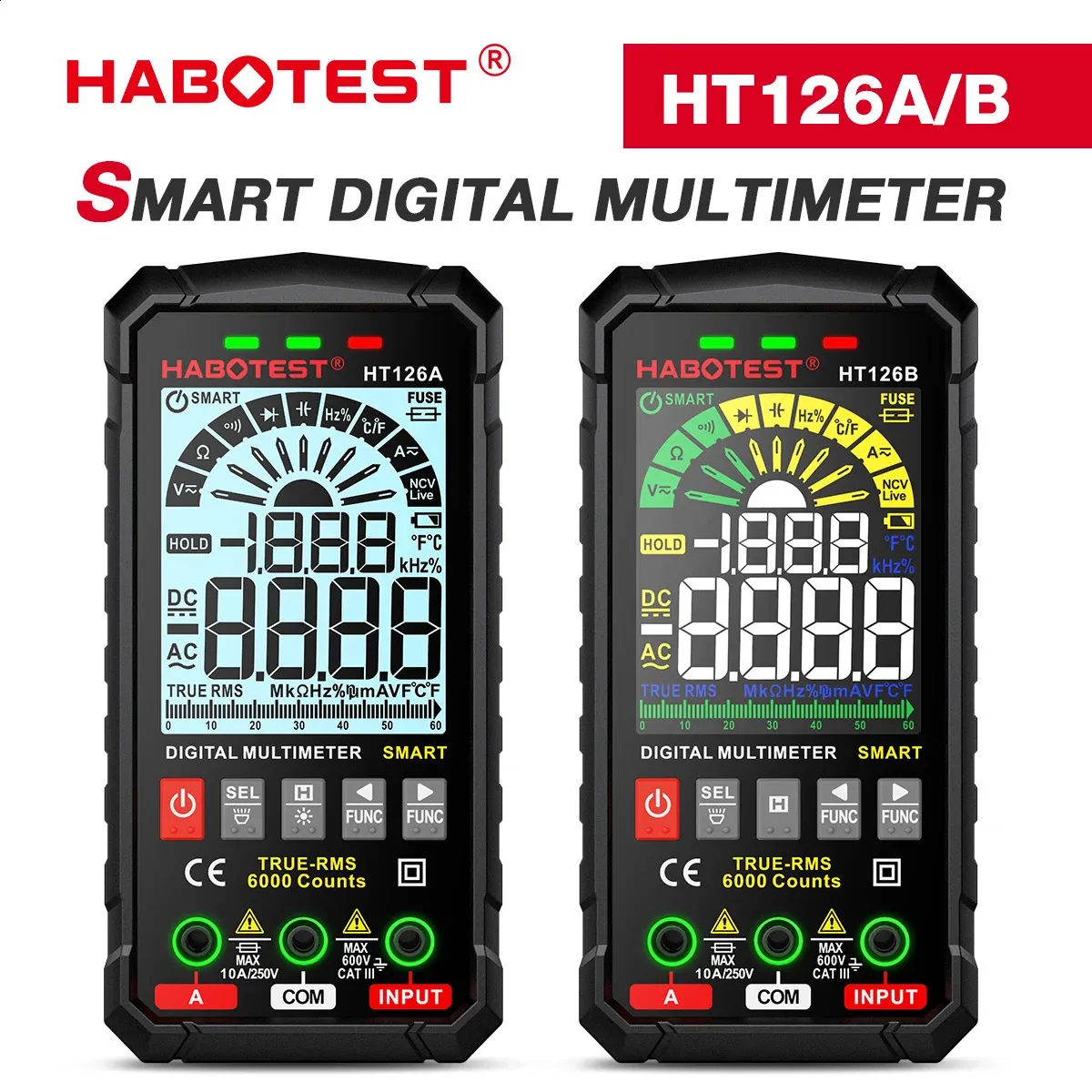 Automatic Multimeter: 600V Digital Tester With Auto Voltmeter, True RMS ...