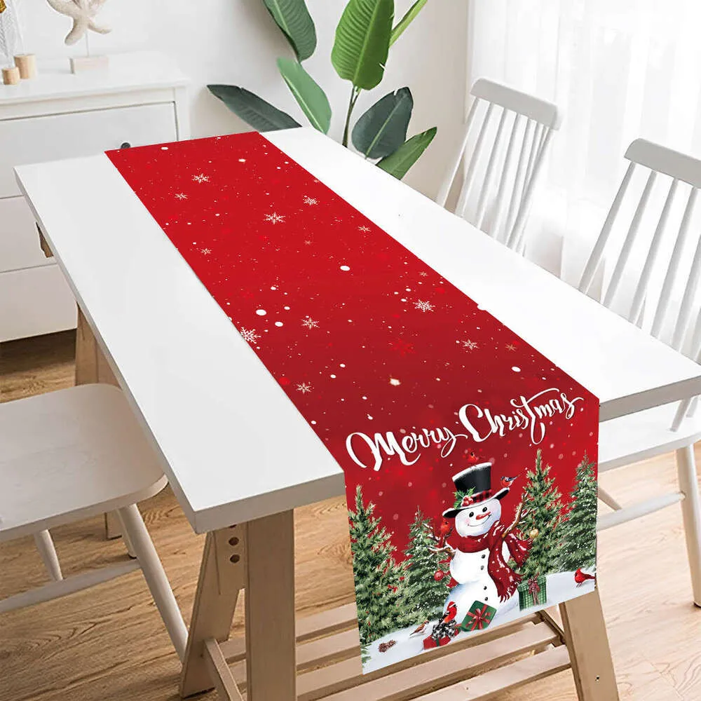 Table Runner Merry Christmas Decoration For Home Xmas Party Decor ...