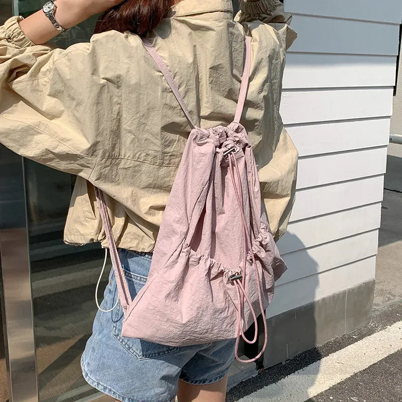 Soft Nylon Korean Backpack for Women: Casual Shoulder Bag, Perfect ...