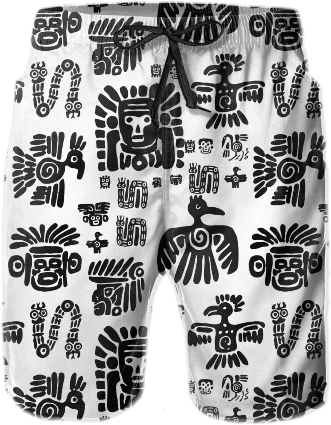 Maya Civilization 3D Printed Mens Swim Trunks Quick Dry Beach Tribal ...